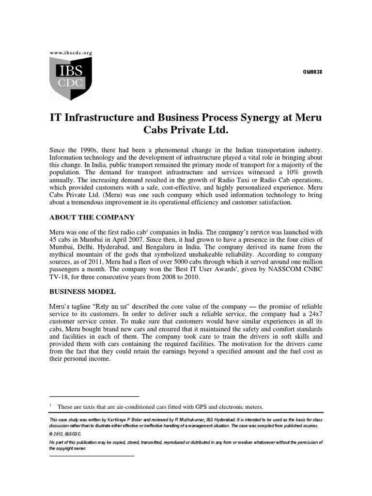 MERU_CABS actual case | PDF