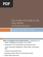 Summary PAP Code of Ethics 2022 | PDF