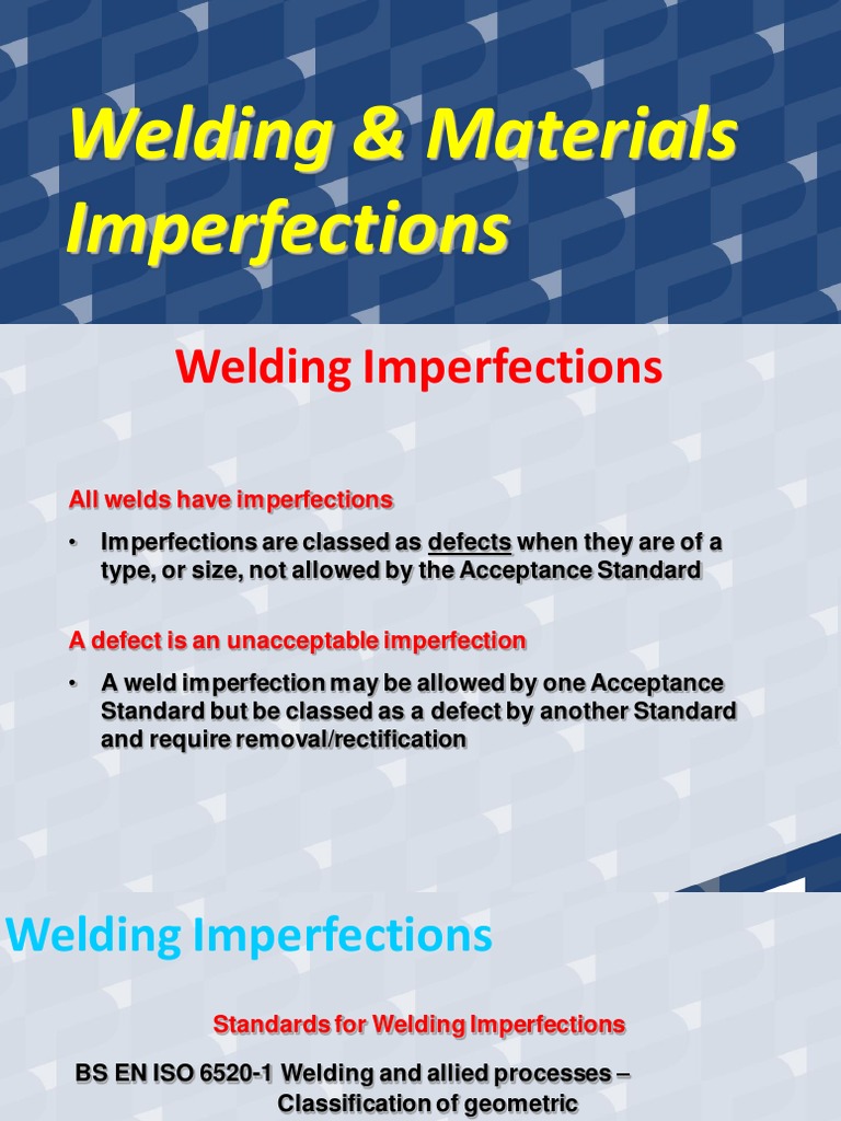 Welding Imperfection & Material | PDF