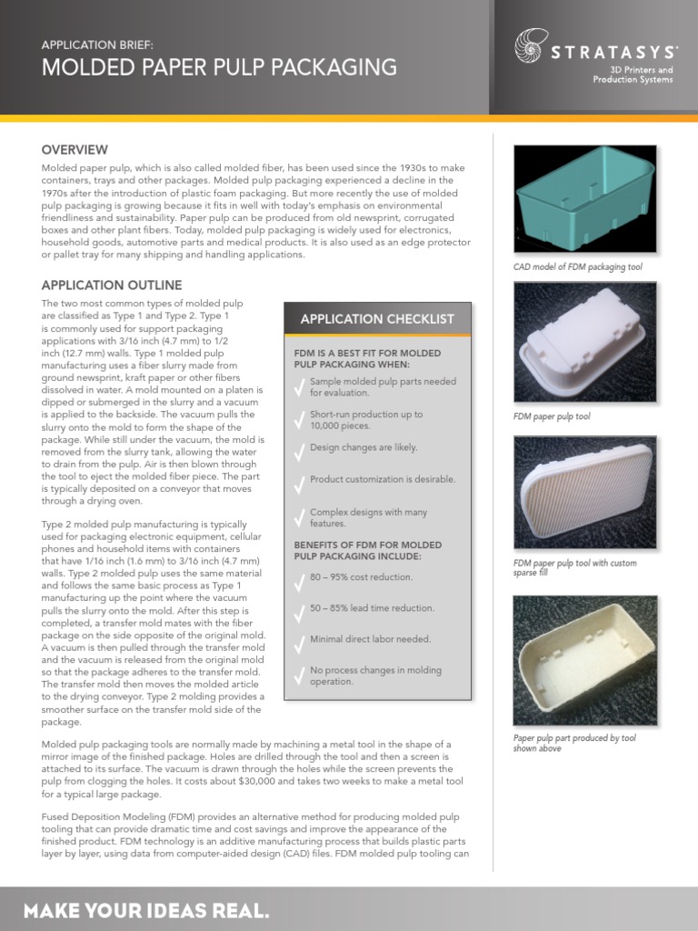 Molded Paper Pulp Packaging: Make Your Ideas Real | PDF | Pulp (Paper ...