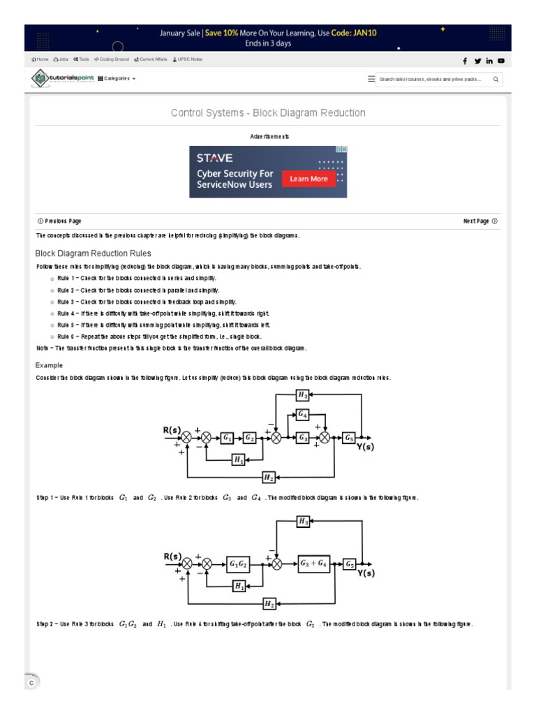 Control Systems Block Diagram Reduction and Mason's Formula Www ...