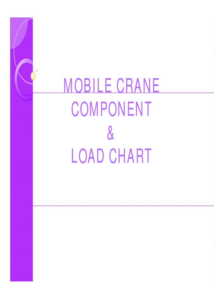 Crane Component & Load Chart | PDF | Crane (Machine) | Construction ...
