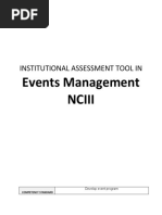 Session Plan: Events Management Services NC Iii Develop An Event ...