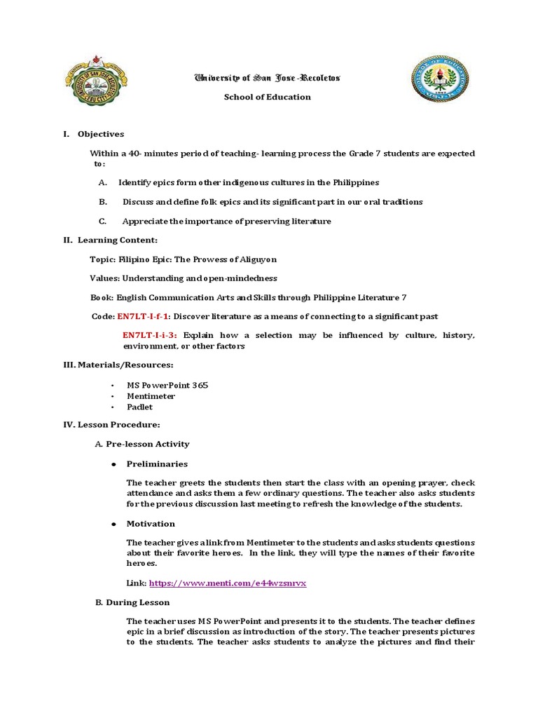 Sapid Lesson Plan | PDF | Teachers | Lesson Plan