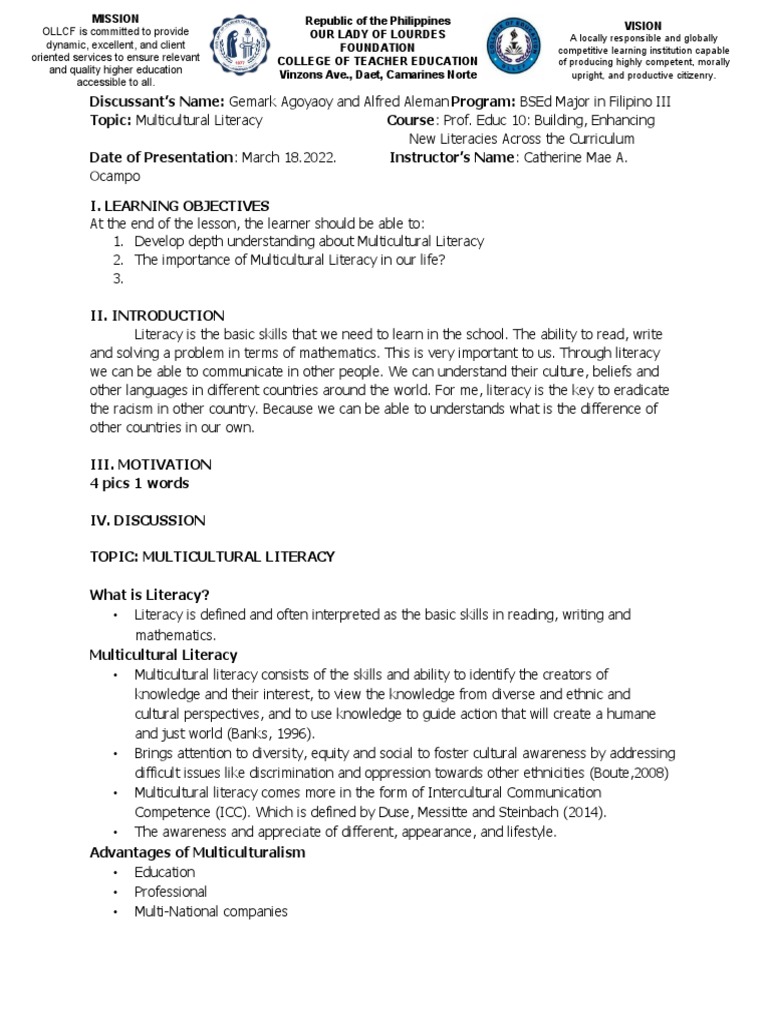 Promoting Multicultural Literacy: Understanding Its Importance ...