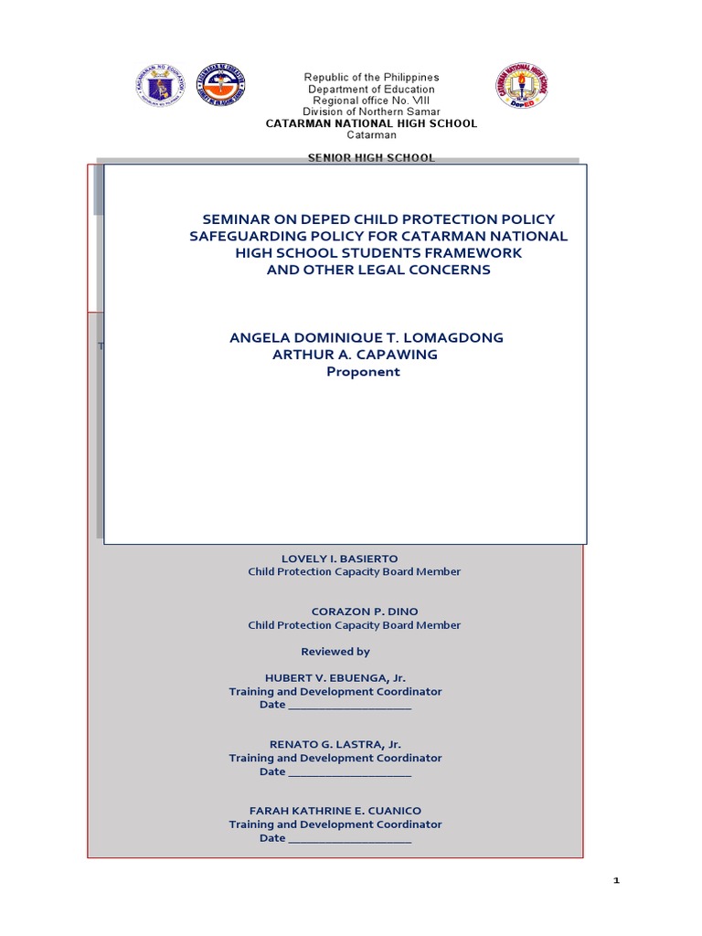 Child Protection Seminar Proposal | PDF | Child Protection | Social ...