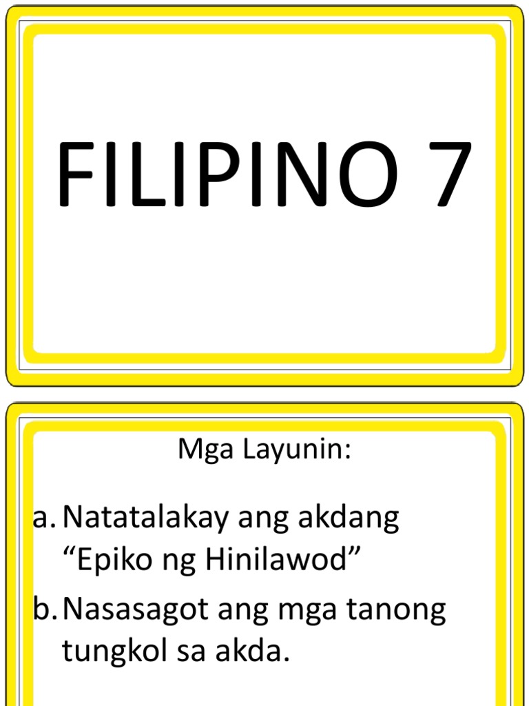 January 3-5 - Epiko NG Hinilawod | PDF