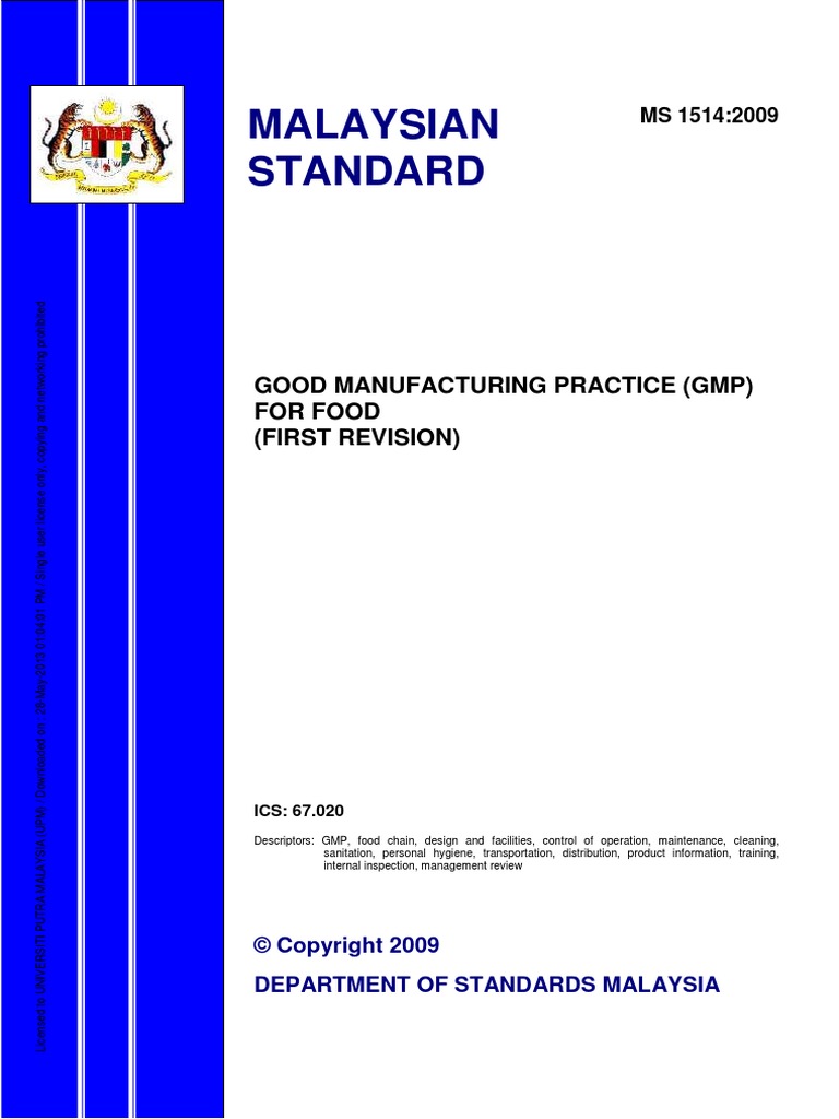 GMP - Good Manufacturing Practices | PDF | Foods | Standardization
