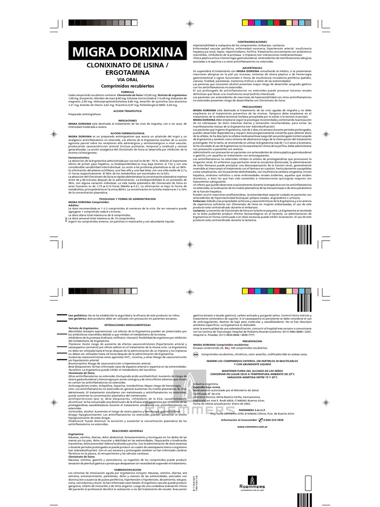 Migra Dorixina 7 | PDF | Droga anti-inflamatoria libre de esteroides ...