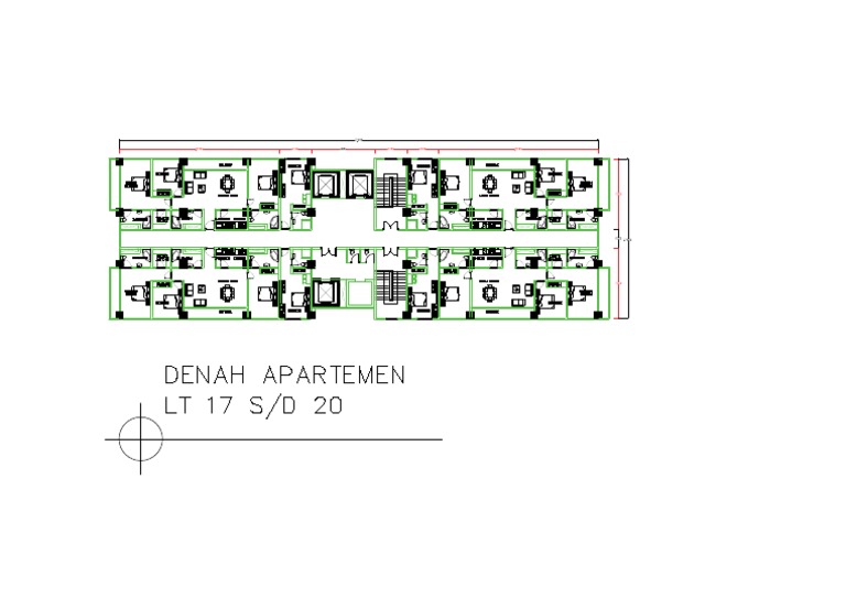 Denah Apartemen Lantai 17 Sampai 20 | PDF