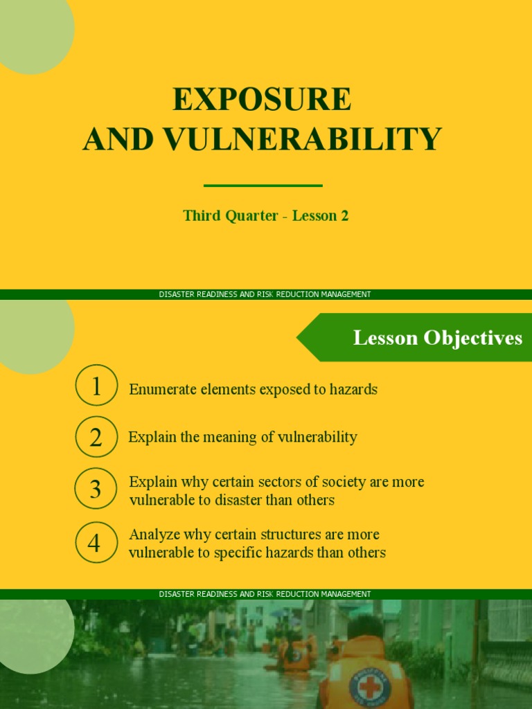 Lesson 2 Exposure and Vulnerability | PDF | Hazards | Disaster Risk ...