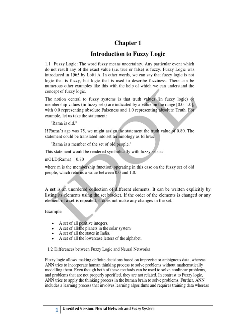 Fuzzy Logic vs Neural Networks | PDF | Fuzzy Logic | Set (Mathematics)