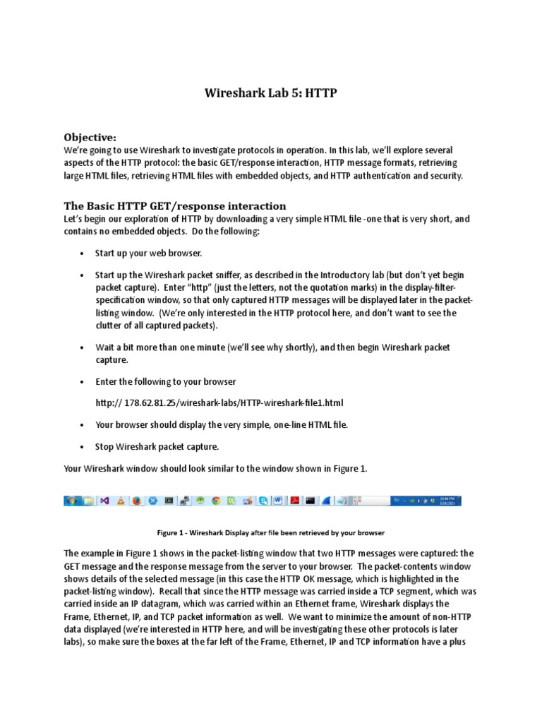 Wireshark Lab 5: HTTP Protocol Analysis | PDF | Hypertext Transfer Protocol | Internet & Web