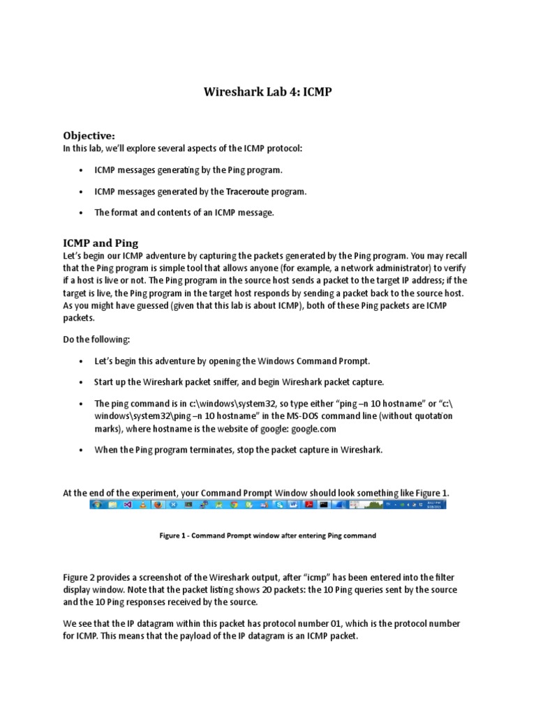 ICMP Protocol Analysis with Wireshark | PDF | Internet Protocols ...
