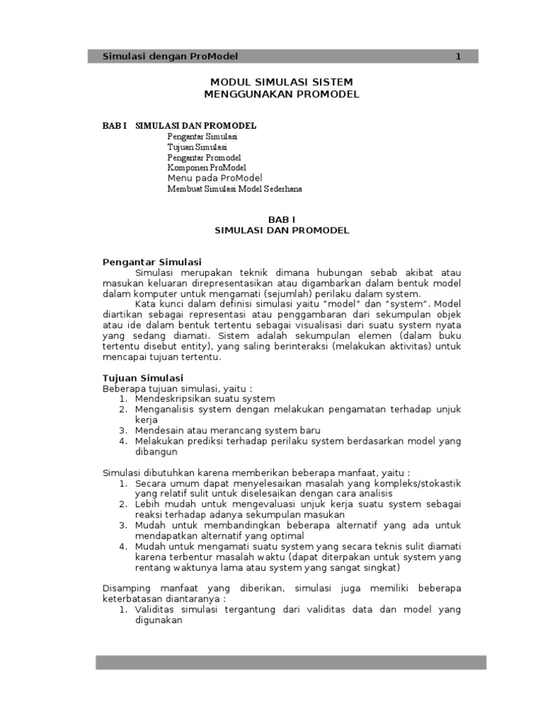 01-Modul Simulasi Siste1 | PDF