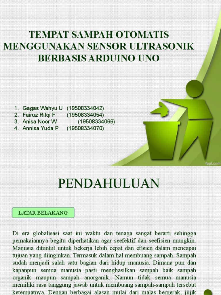 Tempat Sampah Otomatis Arduino | PDF