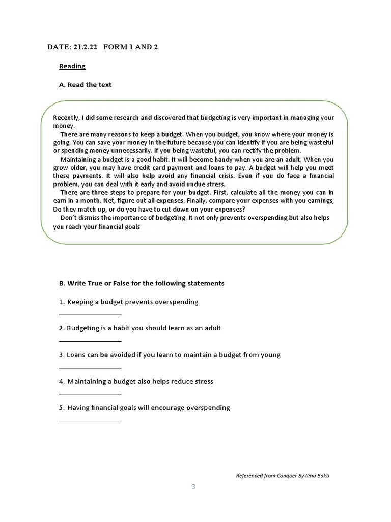 English Module Form 1 WITH ANSWERS | PDF | Elephant