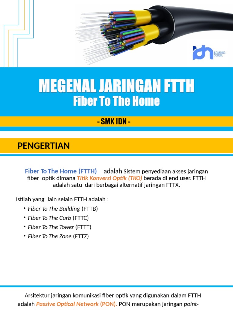 MODUL 0 - Mengenal Jaringan FTTH by SMK IDN | PDF | Griya & Taman ...