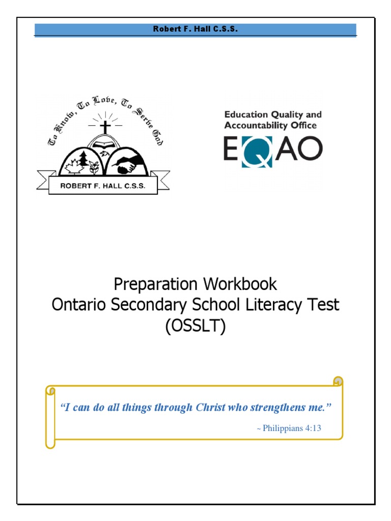 Robert F. Hall Workbook 2017 Student | PDF | Multiple Choice | Literacy
