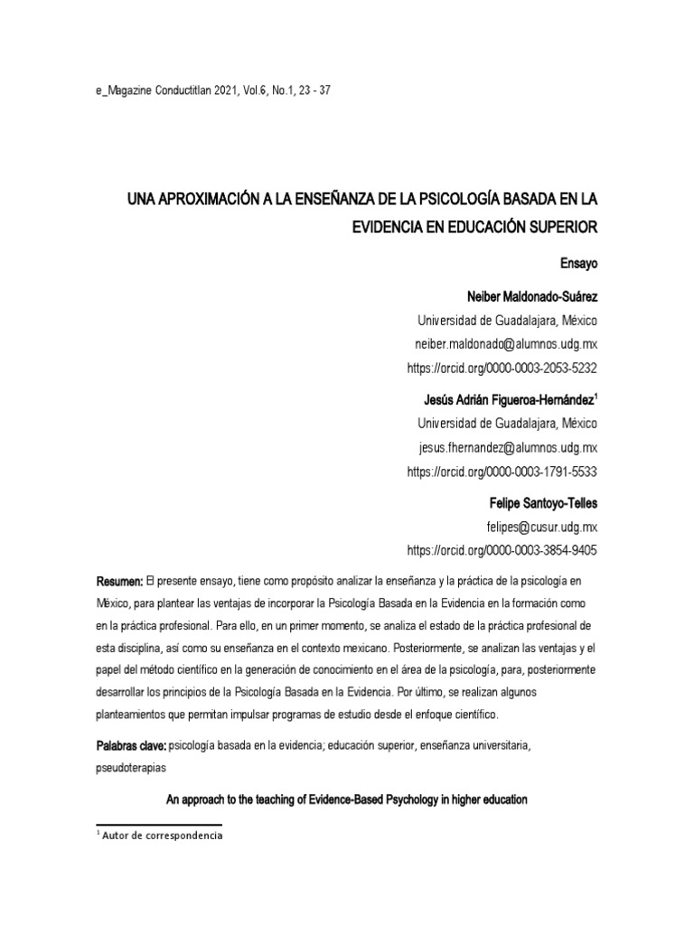 6 Psic Basada en Evidencia | PDF
