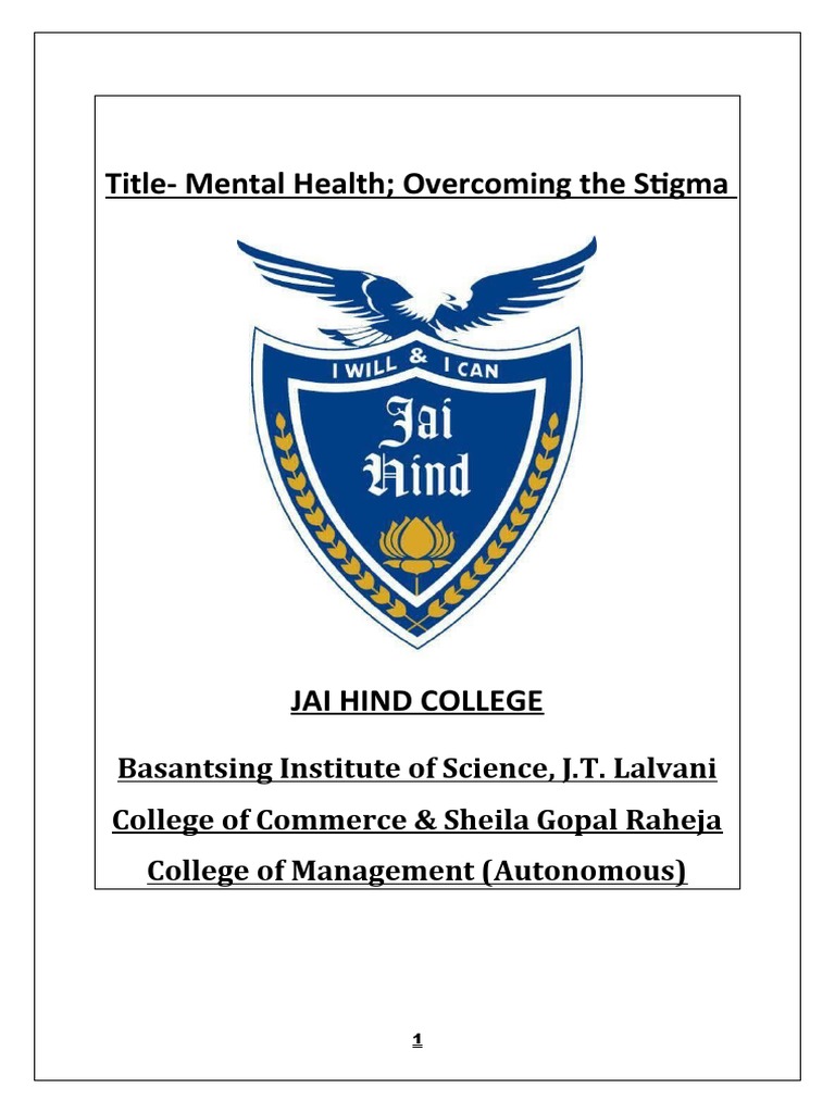 Research Paper On Mental Health | PDF | Well Being | Psychology