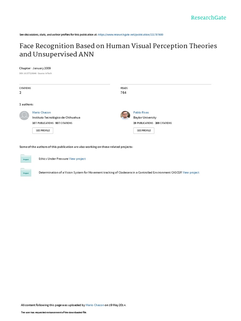 Face Recognition via Visual Perception | PDF | Principal Component ...
