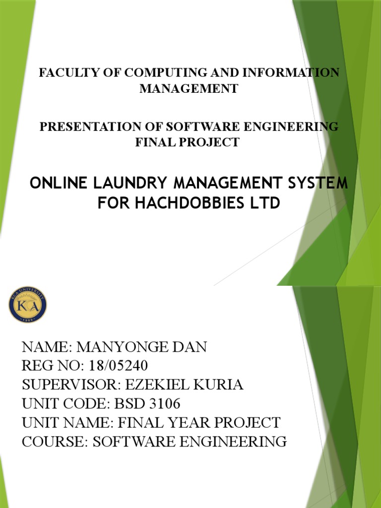 Online Laundry Management System For Hachdobbies LTD | PDF | Software ...