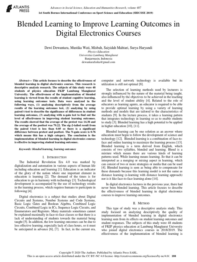 Blended_Learning_to_Improve_Learning_Outcomes_in_D | PDF | Educational ...