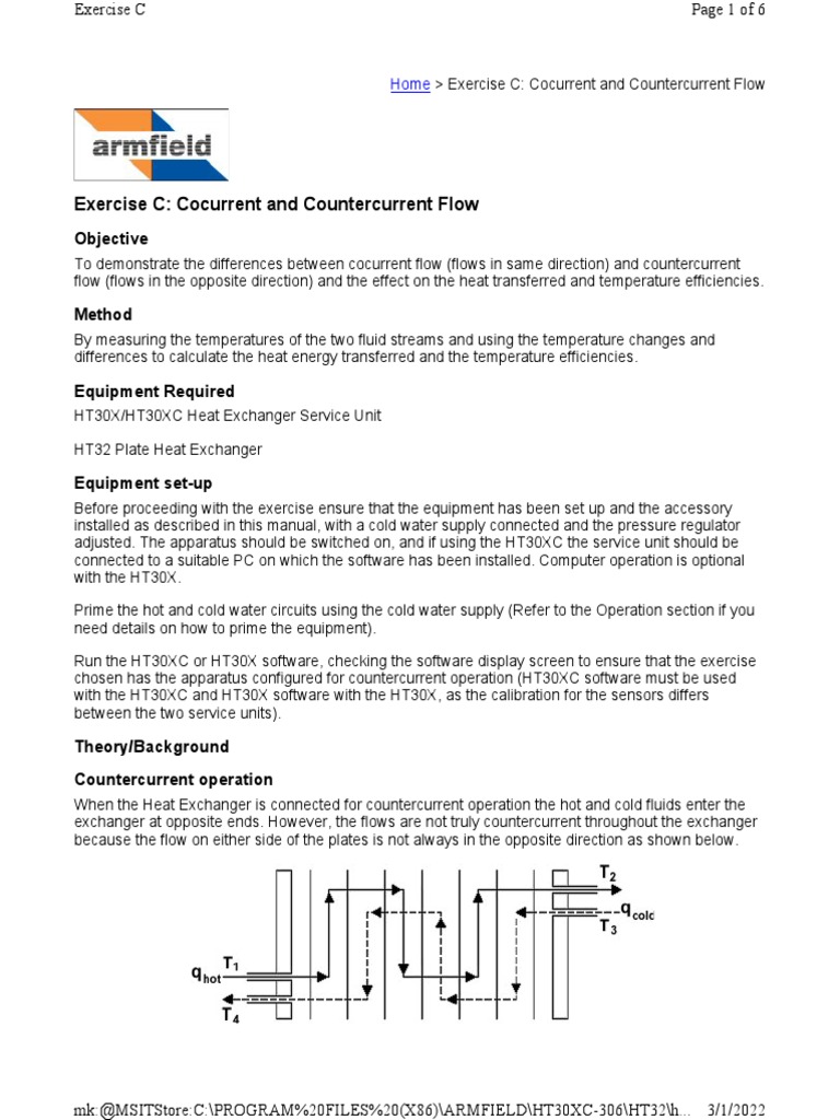 Cocurrent vs Countercurrent Flow Analysis | PDF | Heat Exchanger ...