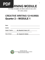 Creative Nonfiction - Quarter 1 Module 2 | PDF | Creative Nonfiction ...