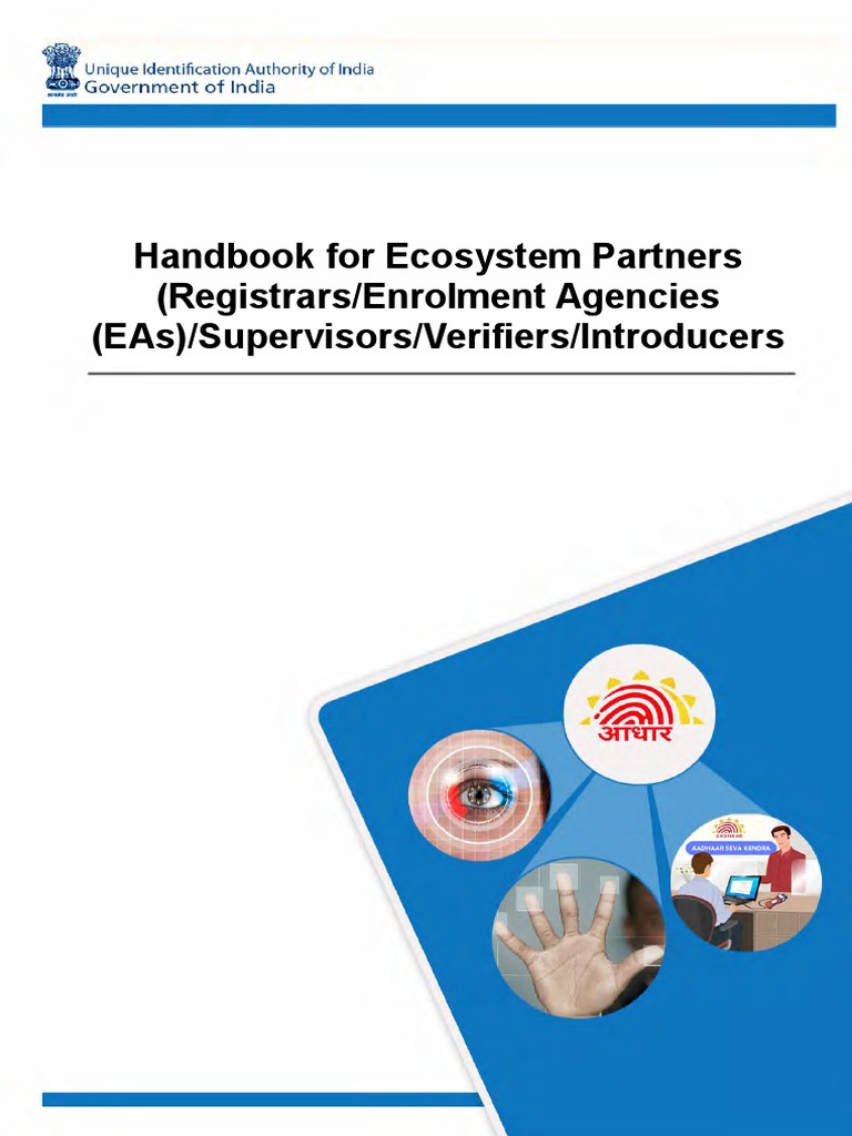 UIDAI Handbook For Ecosystem Partners English | PDF