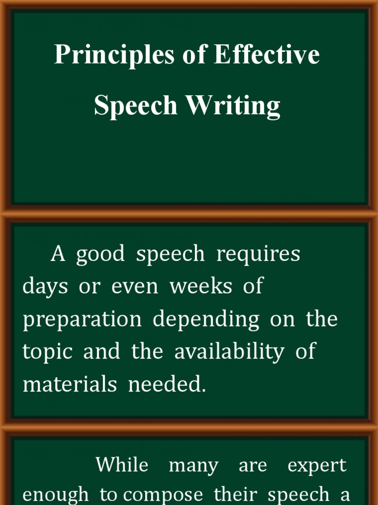 Principles of Effective Speech Writing | PDF