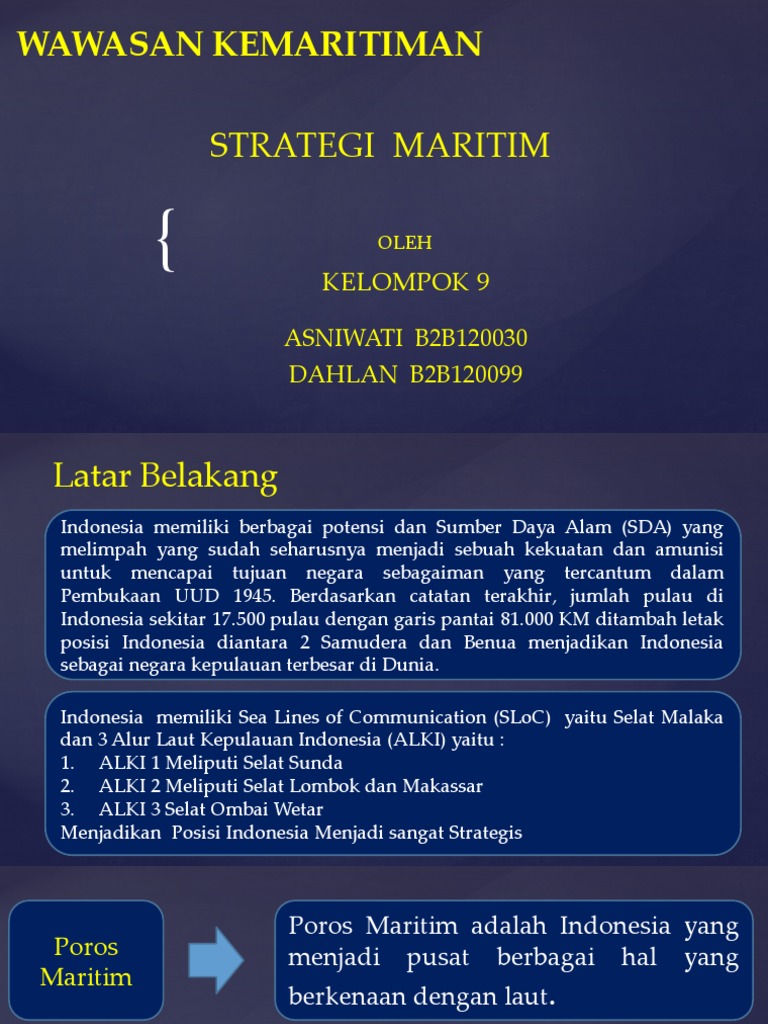 Wawasan Kemaritiman (Strategi Maritim) Klp. 9 | PDF | Sains & Matematika