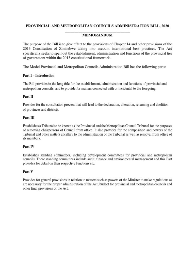 Provincial and Metropolitan Councils Bill 2020 | PDF | Audit Committee ...