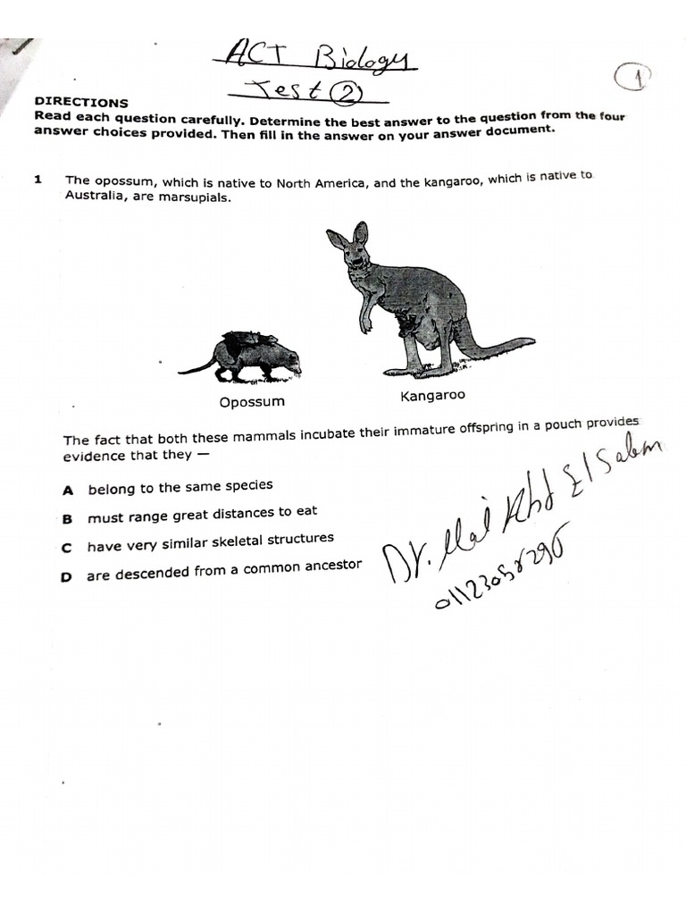ACT Biology 2 | PDF