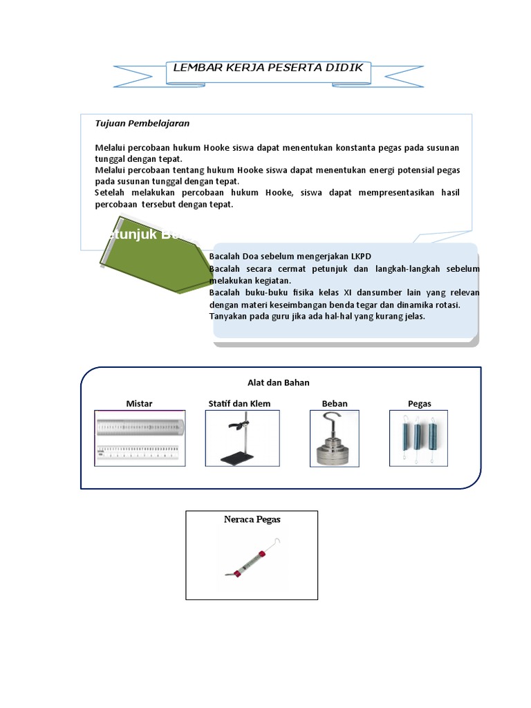 LKPD Ujian Praktek Fisika Kelas 12 | PDF