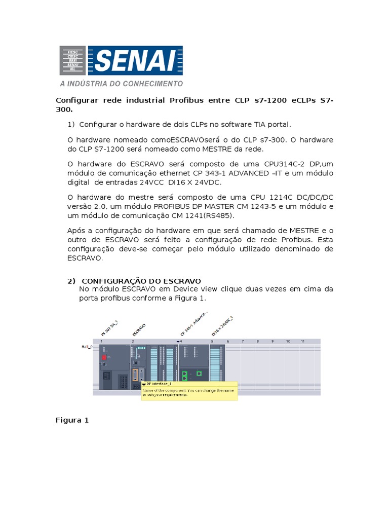 Configuração Profibus S7 1200 E S7 300 Pdf Controlador Lógico