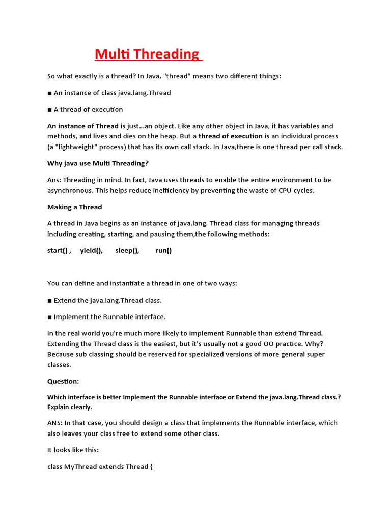 Multi Threading Sjp Nasim Pdf Method Computer Programming Class