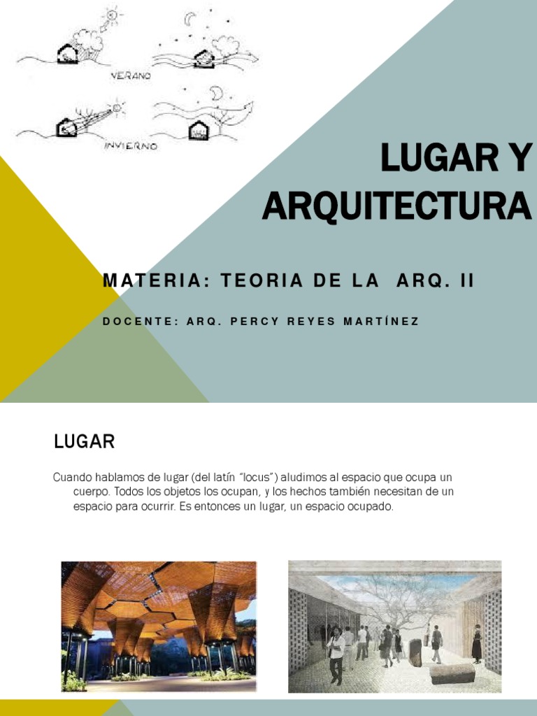 Arquitectura y Concepto de Lugar | PDF