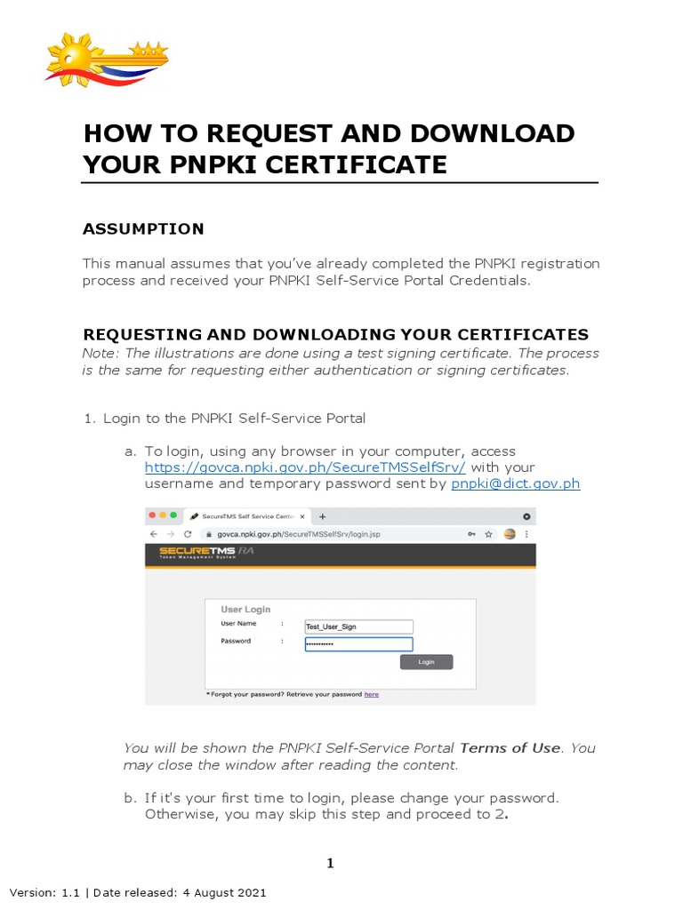 How To Request and Download Your PNPKI Certificates | PDF | Password ...