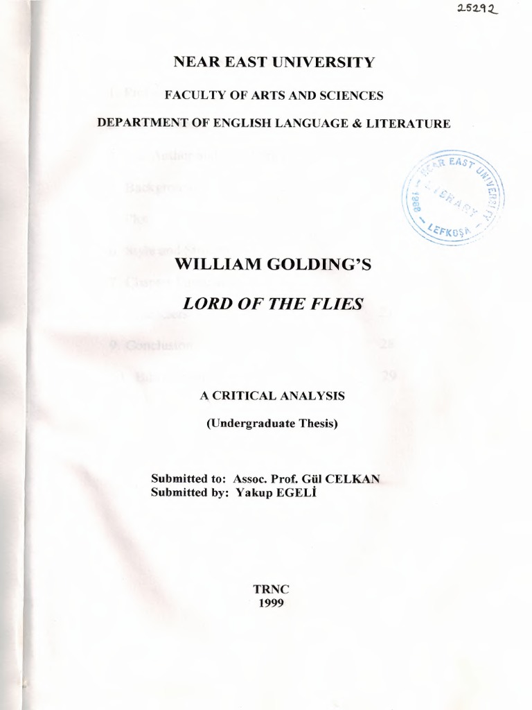Critical Analysis of Lord of the Flies | PDF | Classics | General Fiction