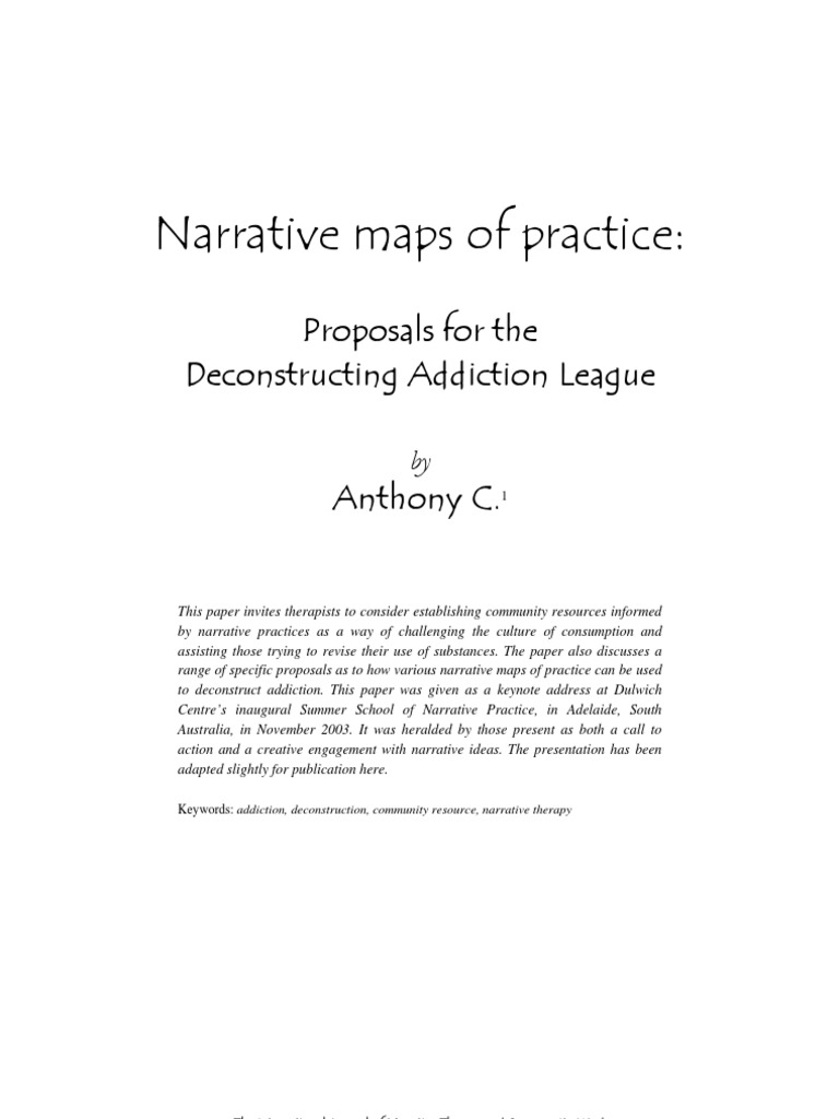 Narrative Maps of Practice Deconstructing Addiction | PDF | Alcoholics ...
