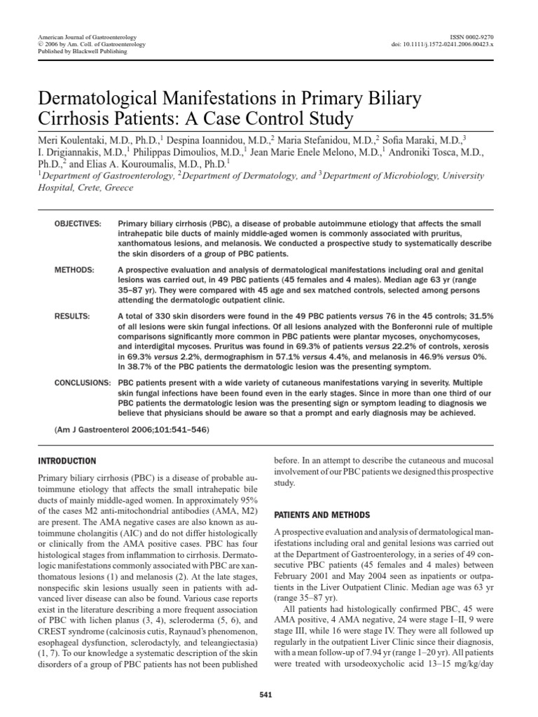 Skin Disorder PBC | PDF | Skin | Medicine