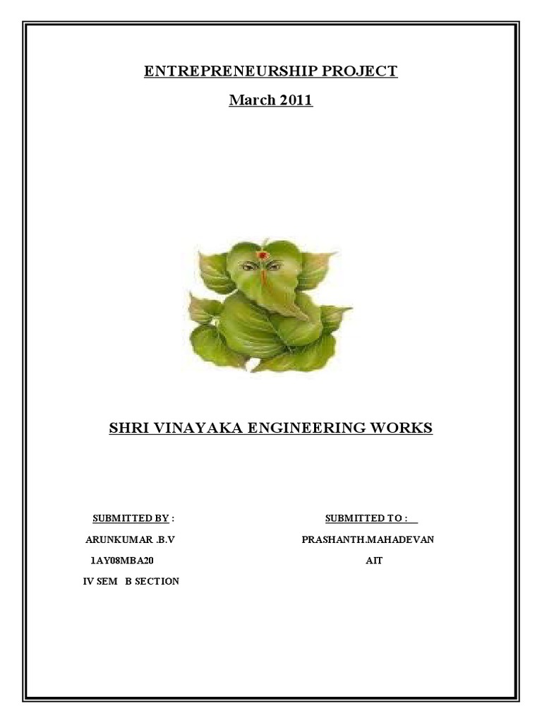 Entrepreneurship Project Submission | PDF | Technology & Engineering