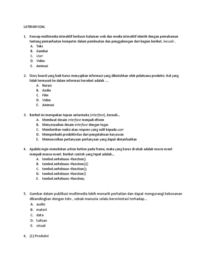 Latihan Soal DMI | PDF