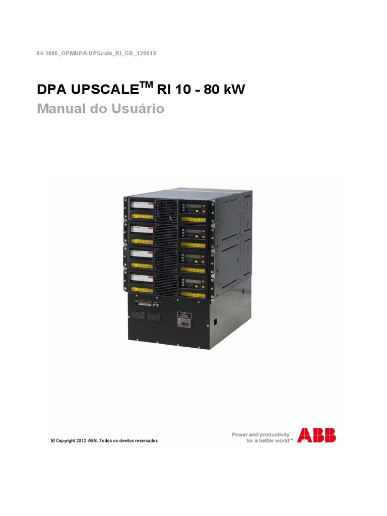 User Manual UPS ABB - DPA UPScale RI | PDF