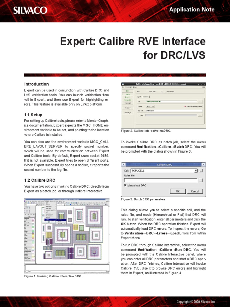 Expert: Calibre Rve Interface For DRC/LVS: Figure 2. Calibre ...