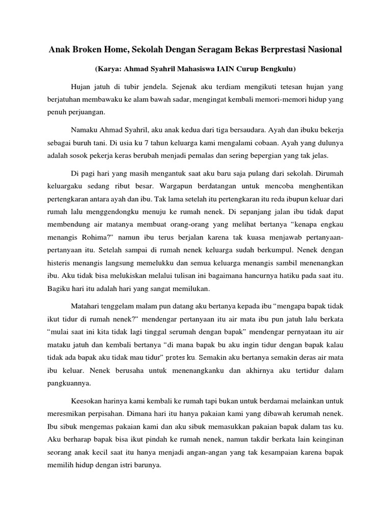 Ahmad Syahril - IAIN Curup - Cerita Inspiratif - FCE-dikonversi | PDF ...