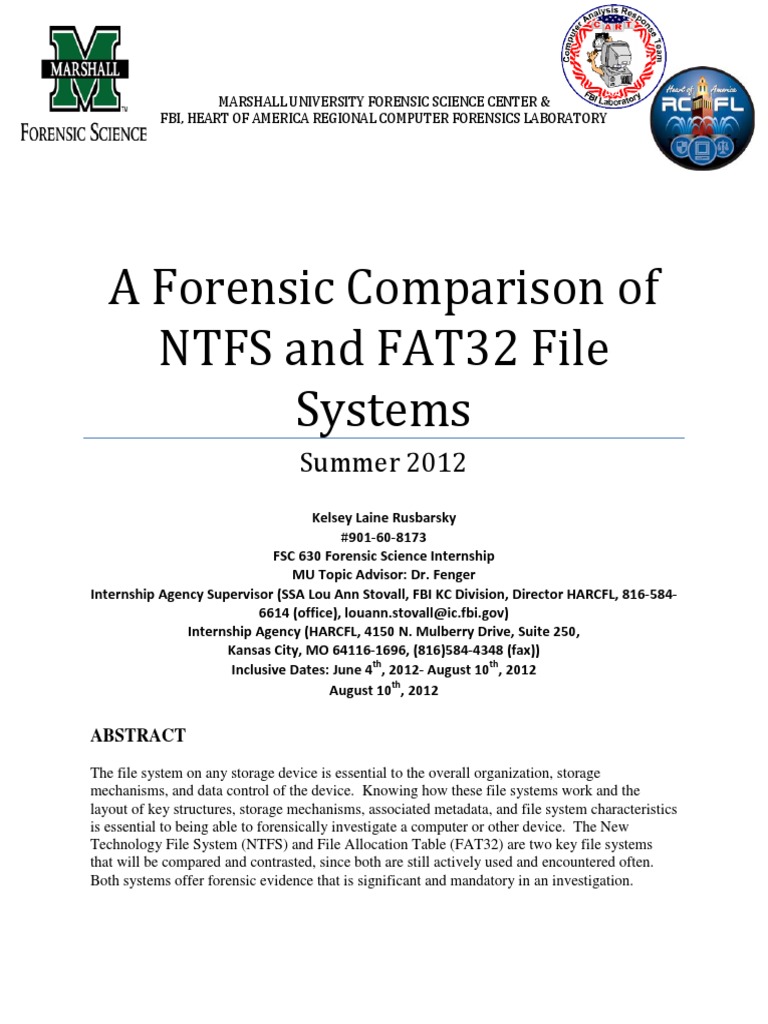 NTFS Vs FAT32 | PDF | File System | Computer File