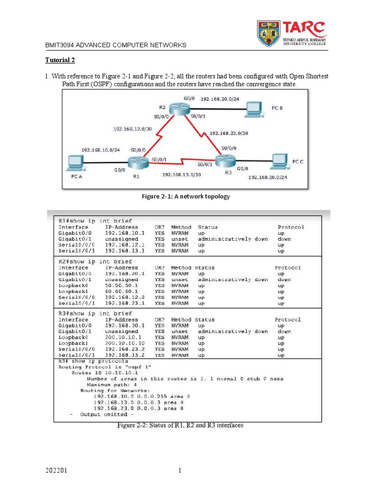 T2 Single-Area OSPFv2 Concepts | PDF | Computer Network | Communications Protocols